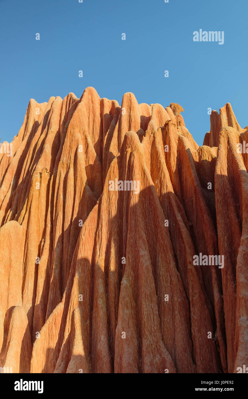 The Tsingy Rouge (Red Tsingy) is a stone formation of red laterite ...