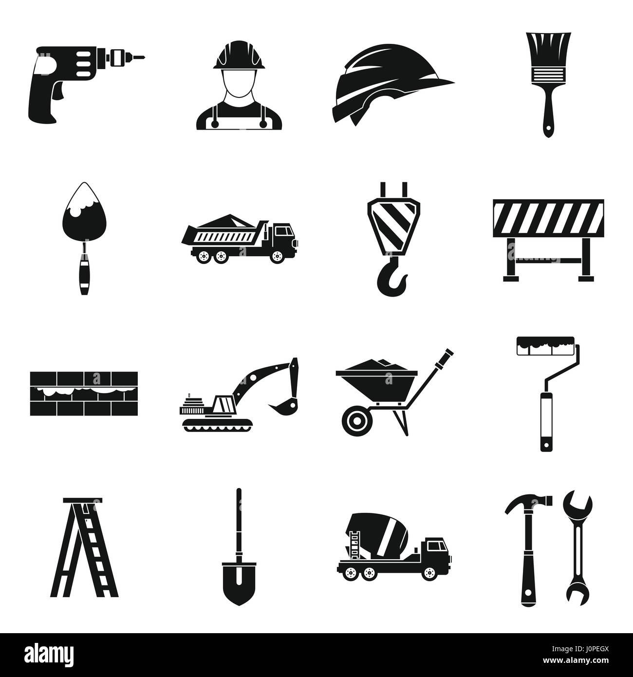 Home construction truck crane Black and White Stock Photos & Images - Alamy