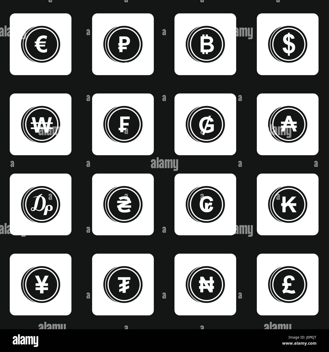 Currency from different countries icons set Stock Vector Image & Art ...