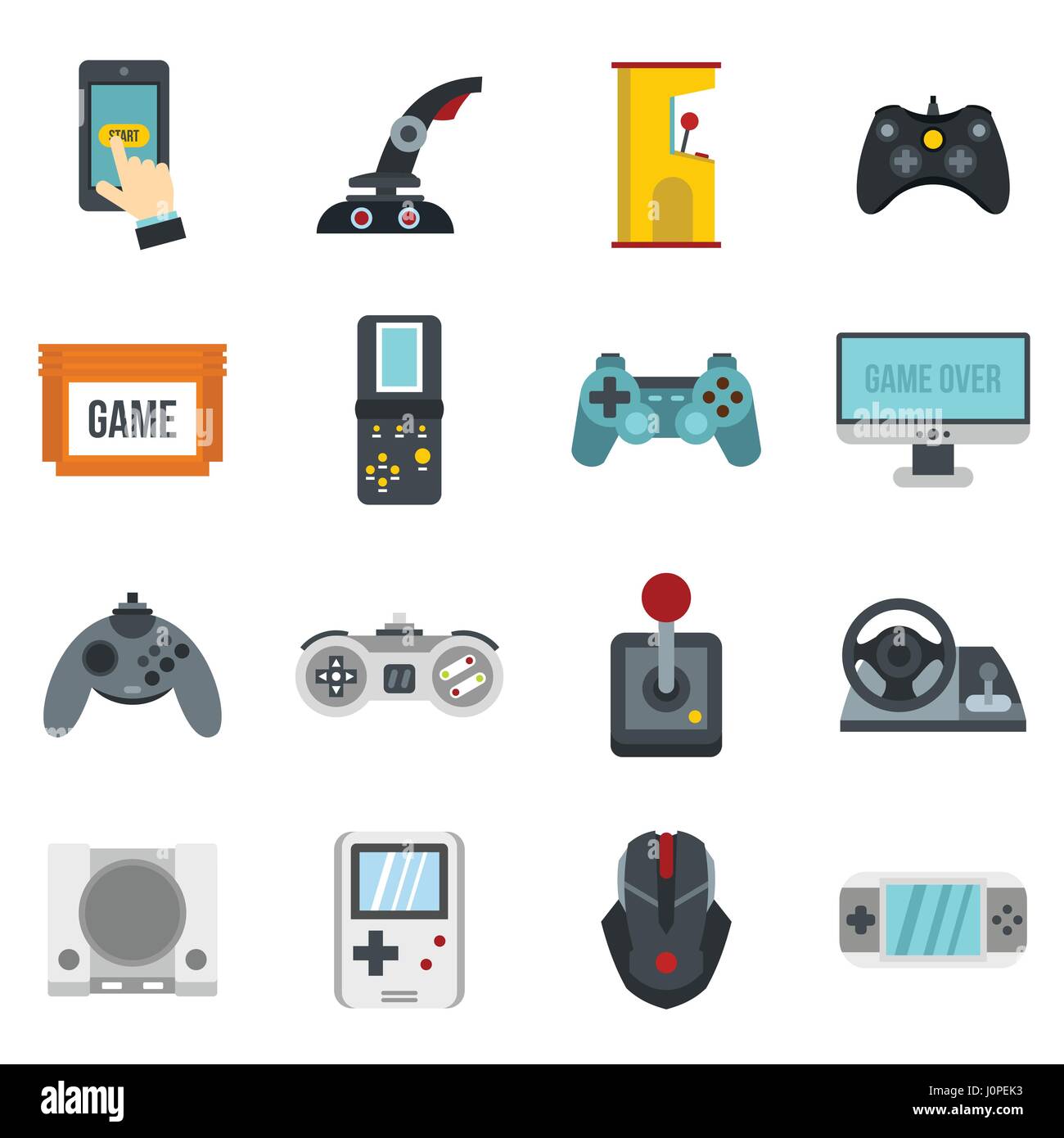 Video game icons set, flat style Stock Vector Image & Art - Alamy