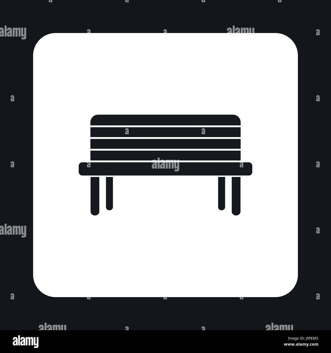 Wooden bench icon, simple style Stock Vector Image & Art - Alamy