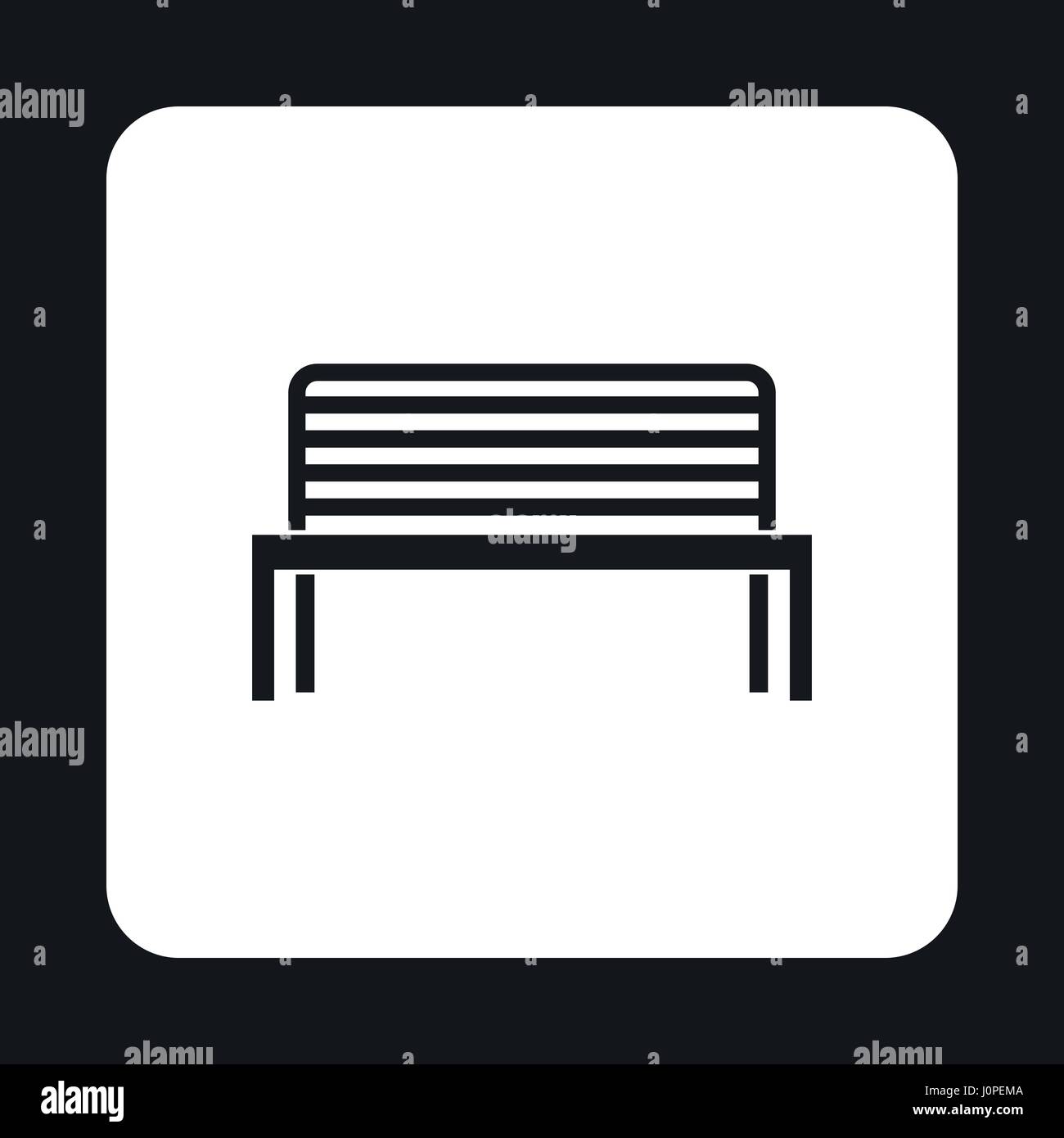 Bench icon in simple style Stock Vector Image & Art - Alamy