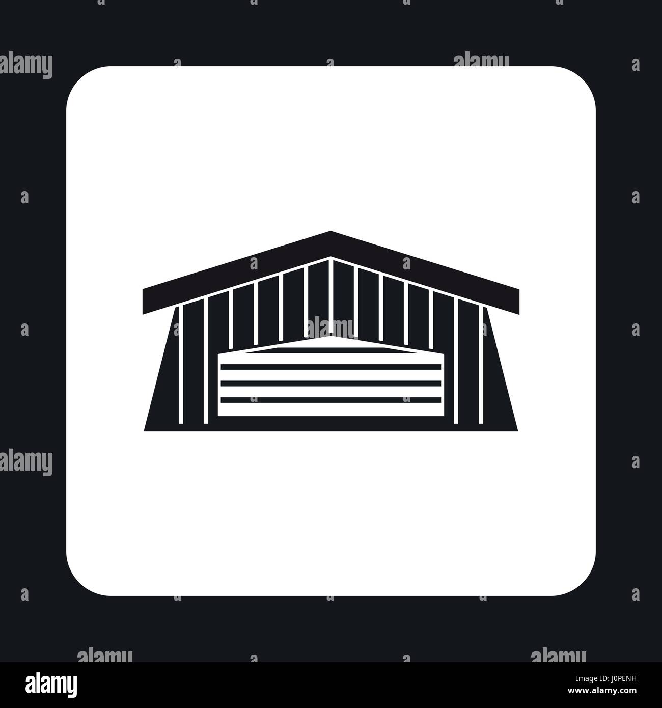 Black and white barn in field Stock Vector Images - Alamy