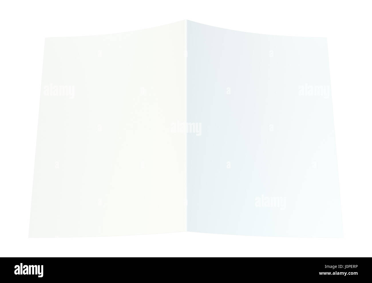 Folded paper page sheet texture. 3d rendering. white background Stock ...