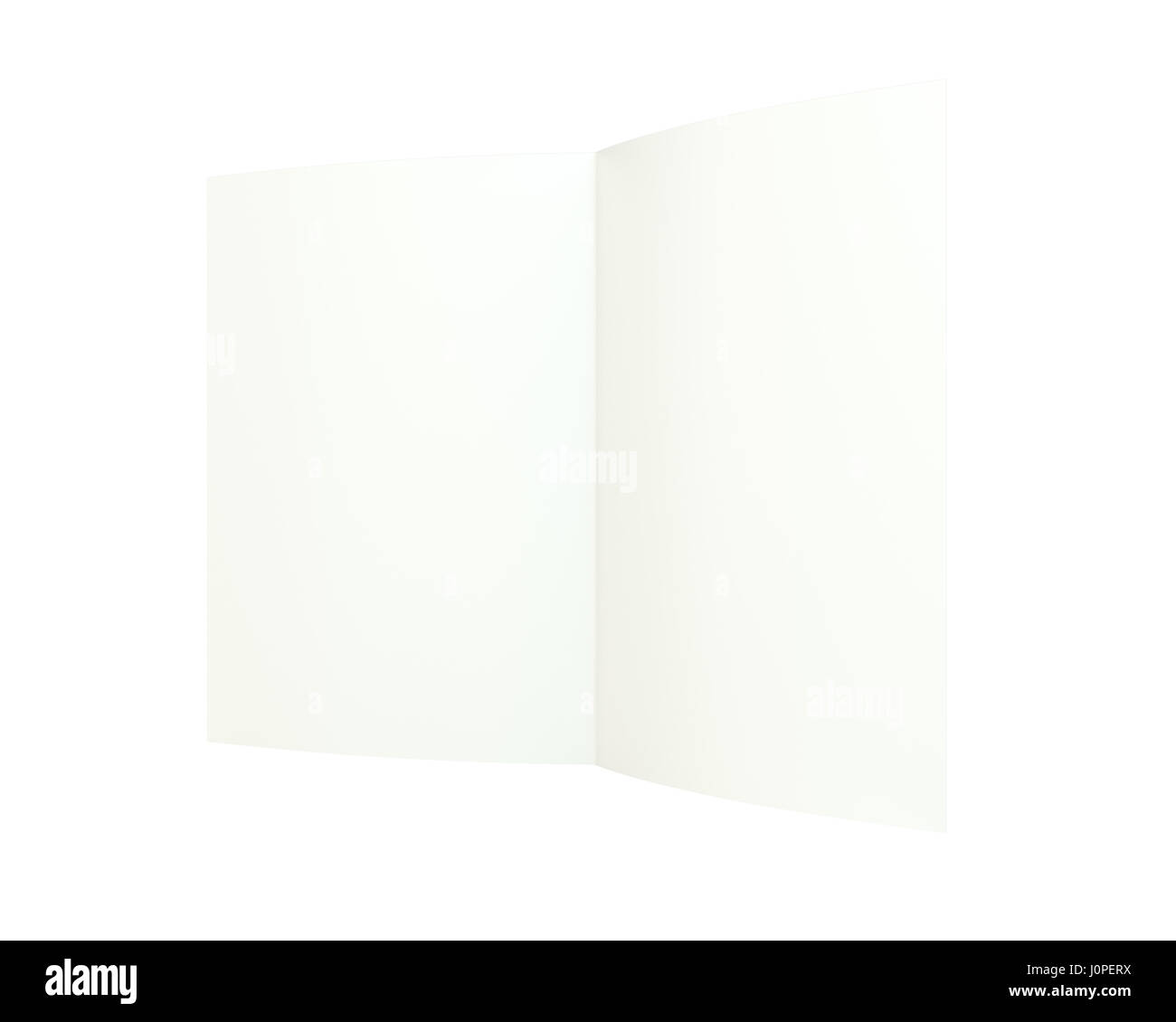 Folded paper page sheet texture. 3d rendering. white background Stock ...