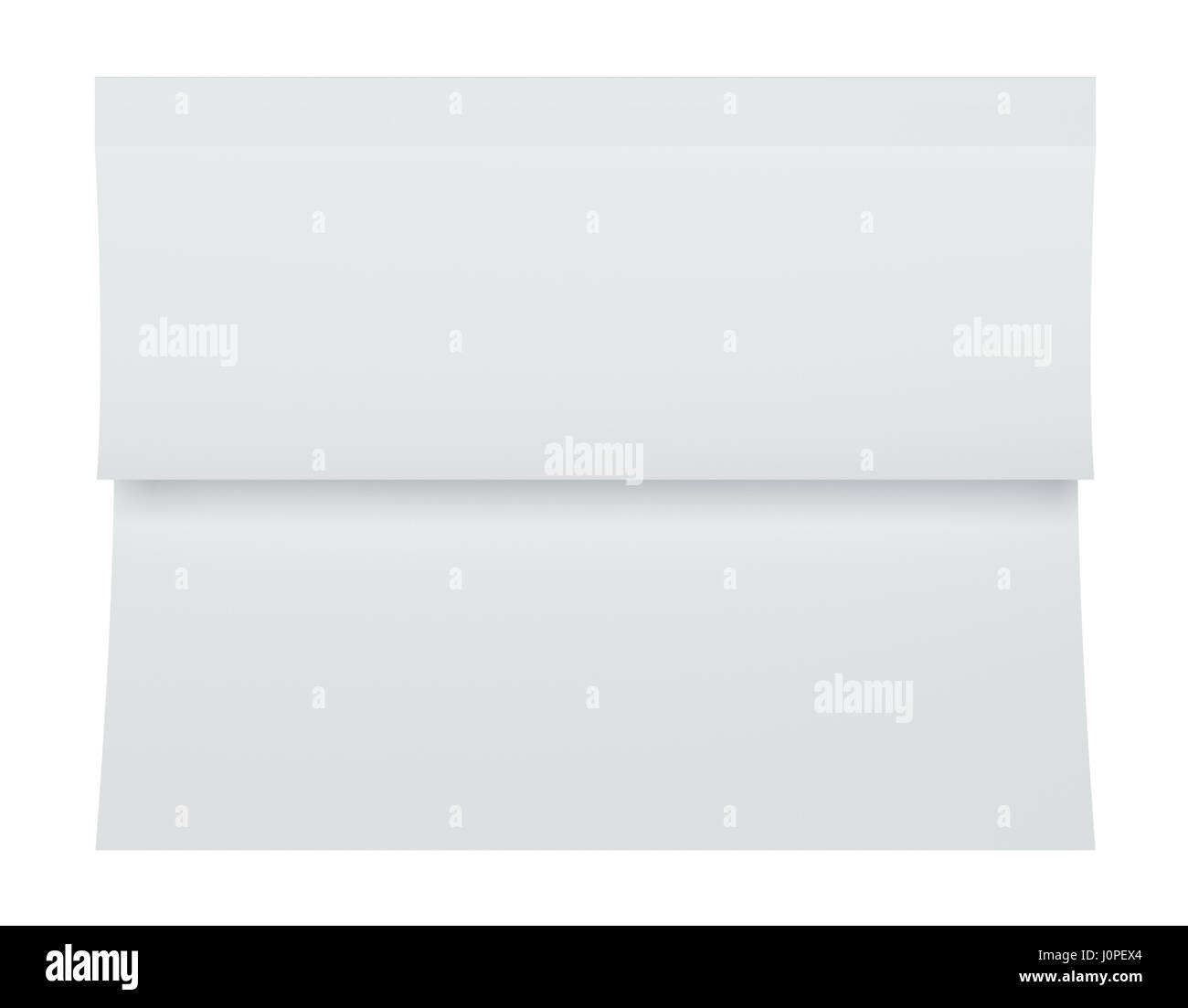 Folded paper page sheet texture. 3d rendering. white background Stock ...
