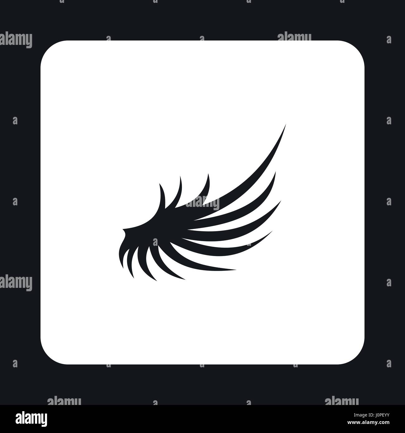 Fluffy wing icon, simple style Stock Vector Image & Art - Alamy