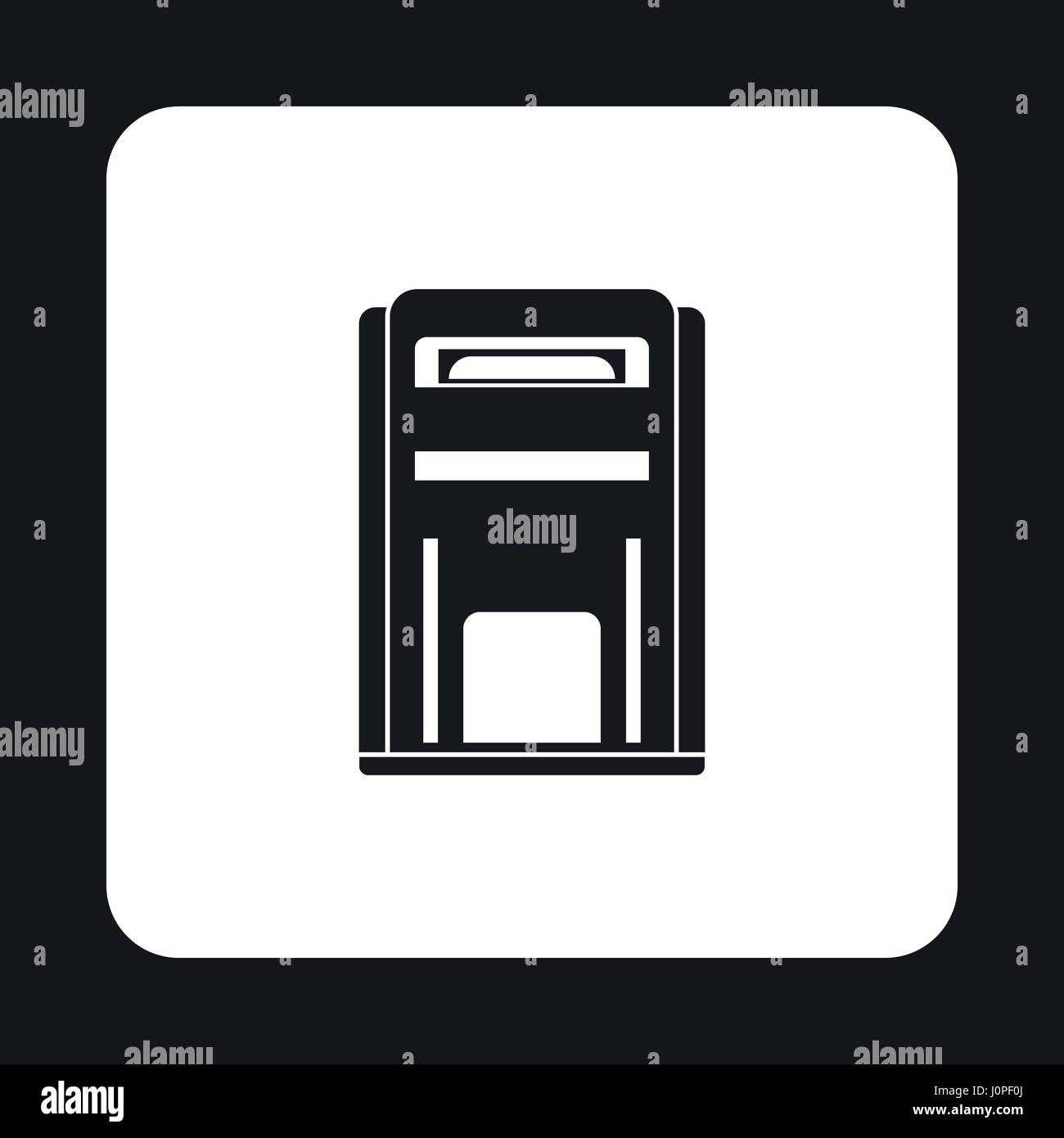 Black inbox icon, simple style Stock Vector Image & Art - Alamy