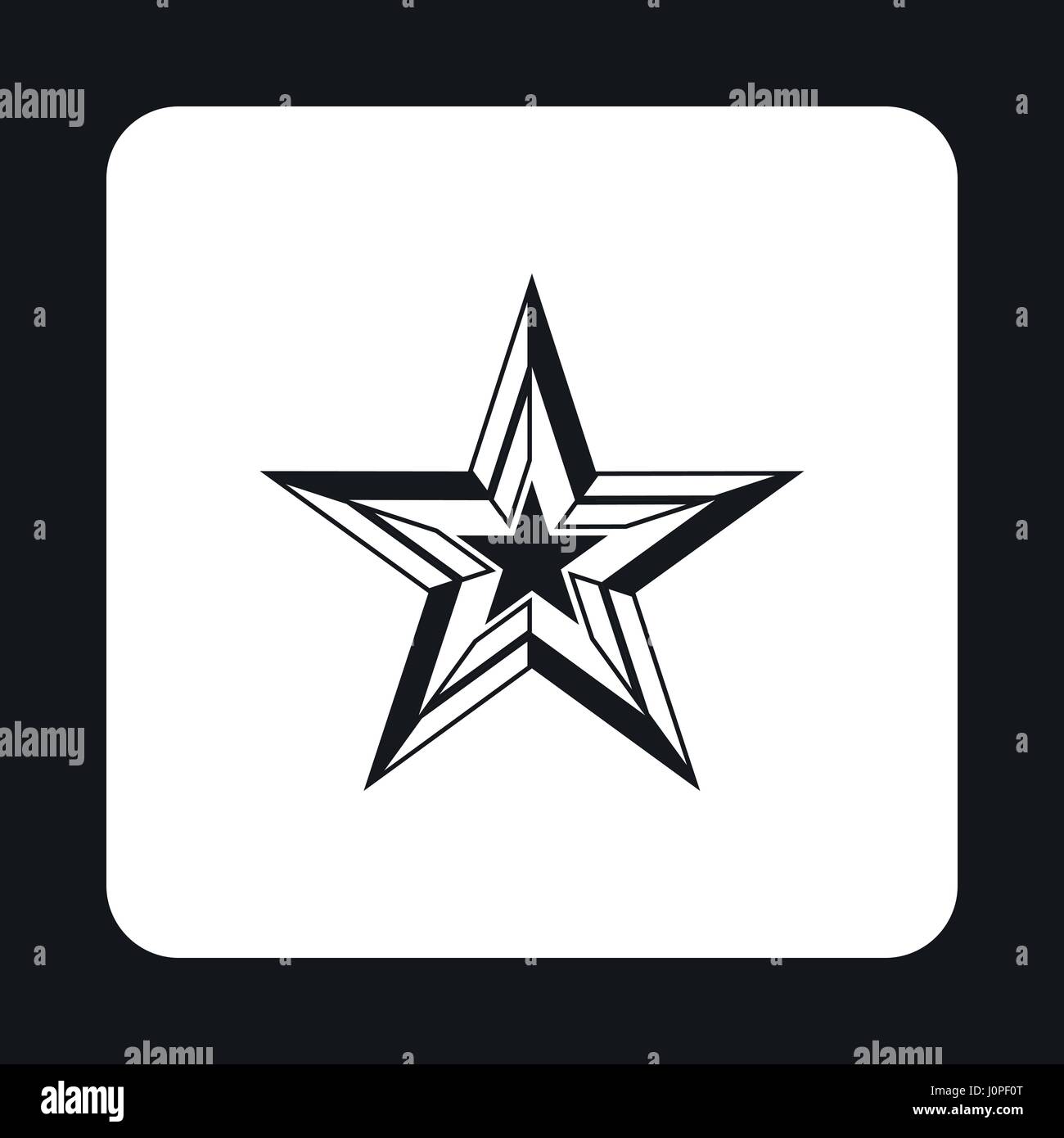 Five pointed star icon, simple style Stock Vector Image & Art - Alamy