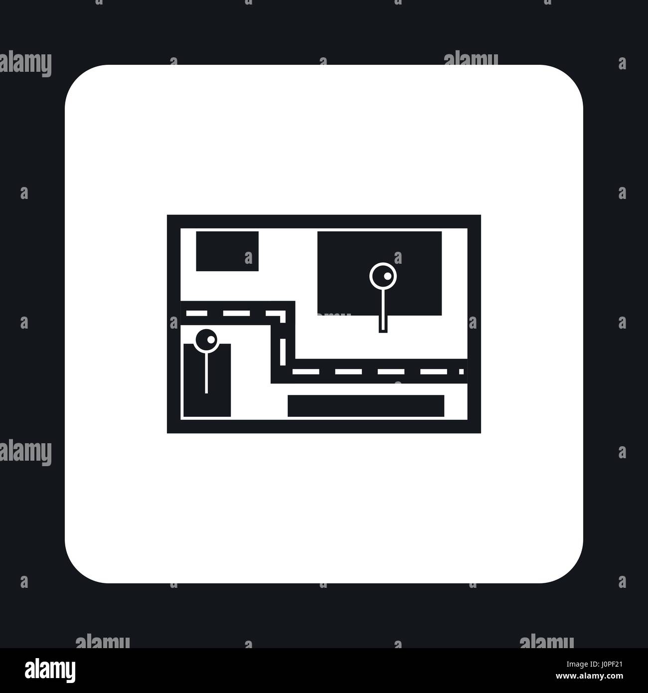 Road map icon, simple style Stock Vector Image & Art - Alamy