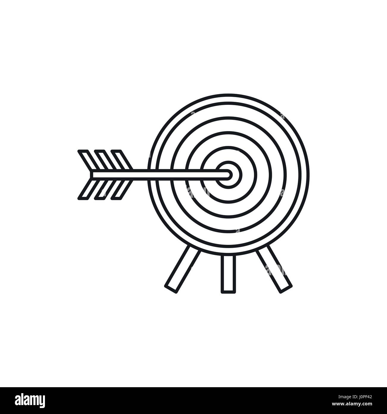 Target with an arrow icon, outline style Stock Vector Image & Art - Alamy