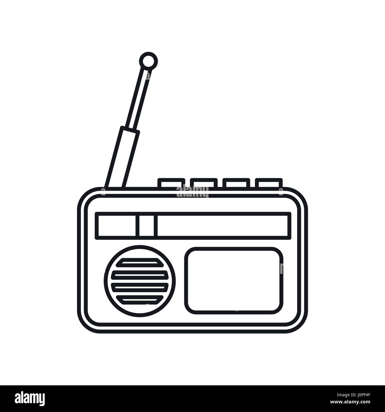 Radio advertising icon, outline style Stock Vector Image & Art - Alamy
