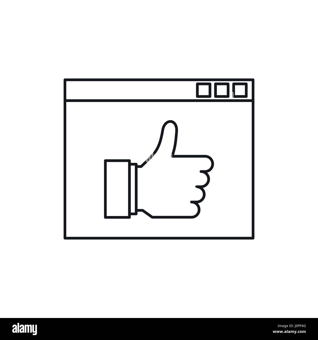 White screen thumbs up Black and White Stock Photos & Images - Alamy