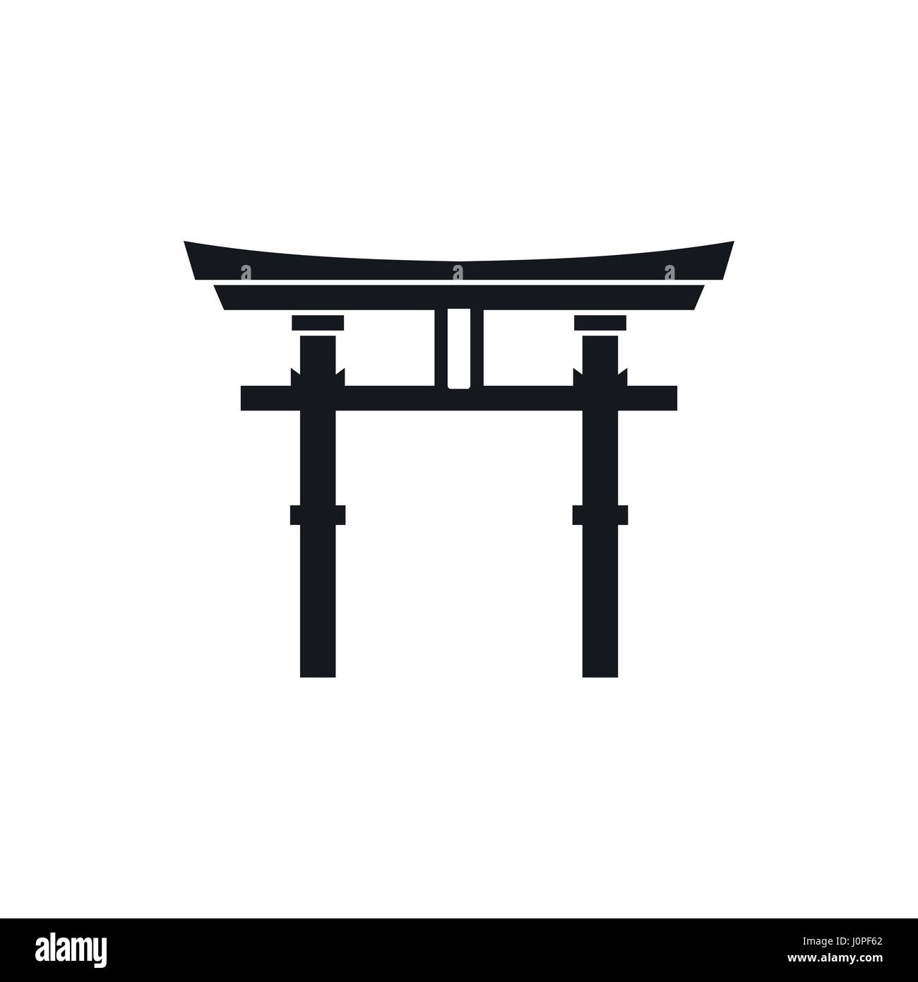 Japanese Torii Icon Simple Style Stock Vector Image And Art Alamy
