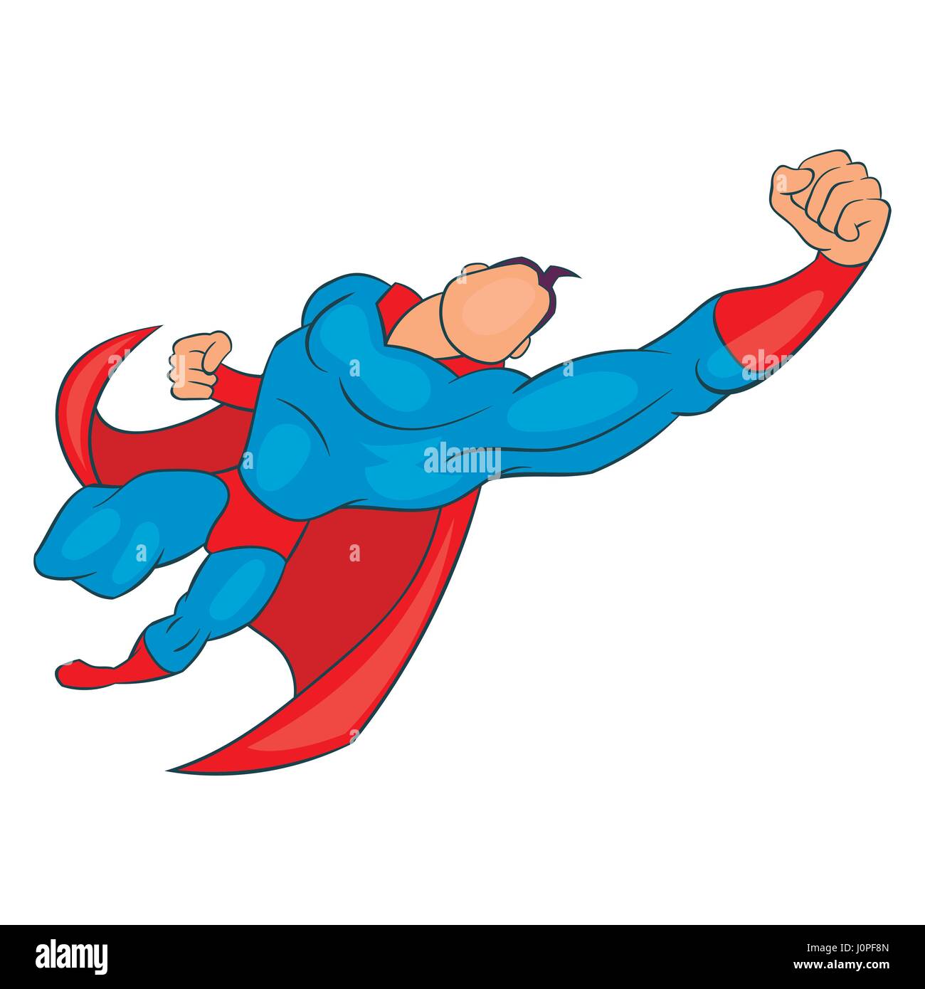 Superhero flying forward icon, cartoon style Stock Vector Image & Art ...