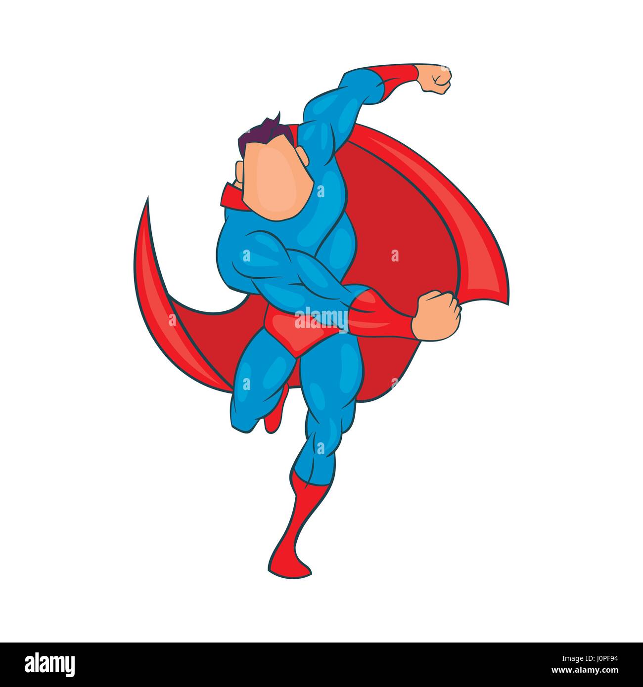 Superhero running icon, cartoon style Stock Vector Image & Art - Alamy