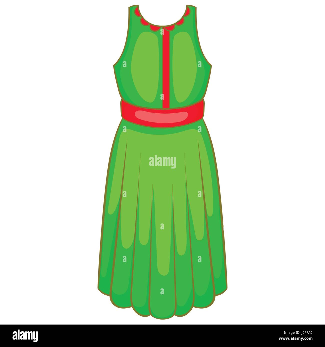 Green dress icon, cartoon style Stock Vector Image & Art - Alamy