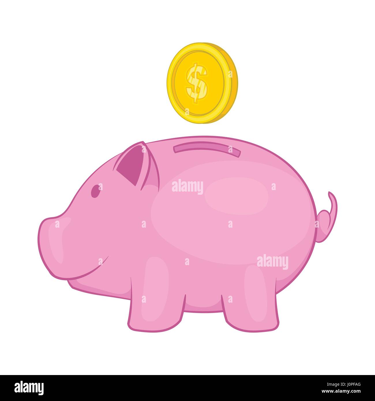 Pink pig money box icon, cartoon style Stock Vector Image & Art - Alamy