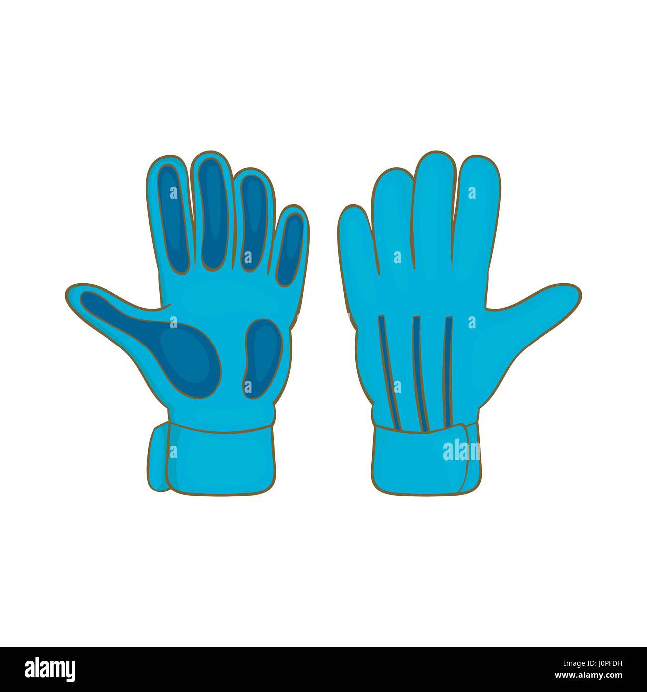 Football goalkeeper gloves icon, cartoon style Stock Vector Image & Art ...