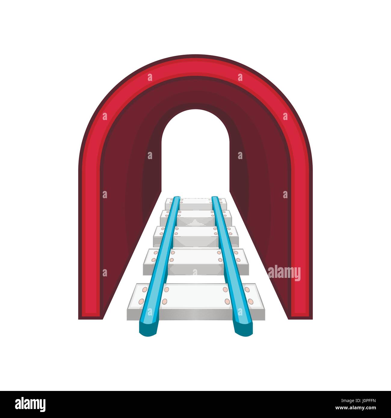 Railroad crossing sign cartoon icon hi-res stock photography and images ...