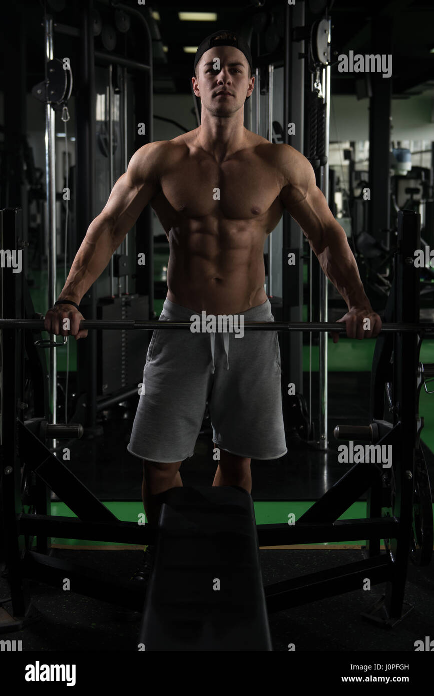 Muscular Man Resting After Exercises - Portrait Of A Physically Fit ...