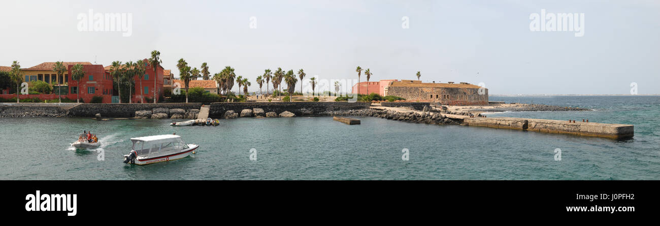 Panoramic image of slave island of Gorée in Senegal Stock Photo - Alamy