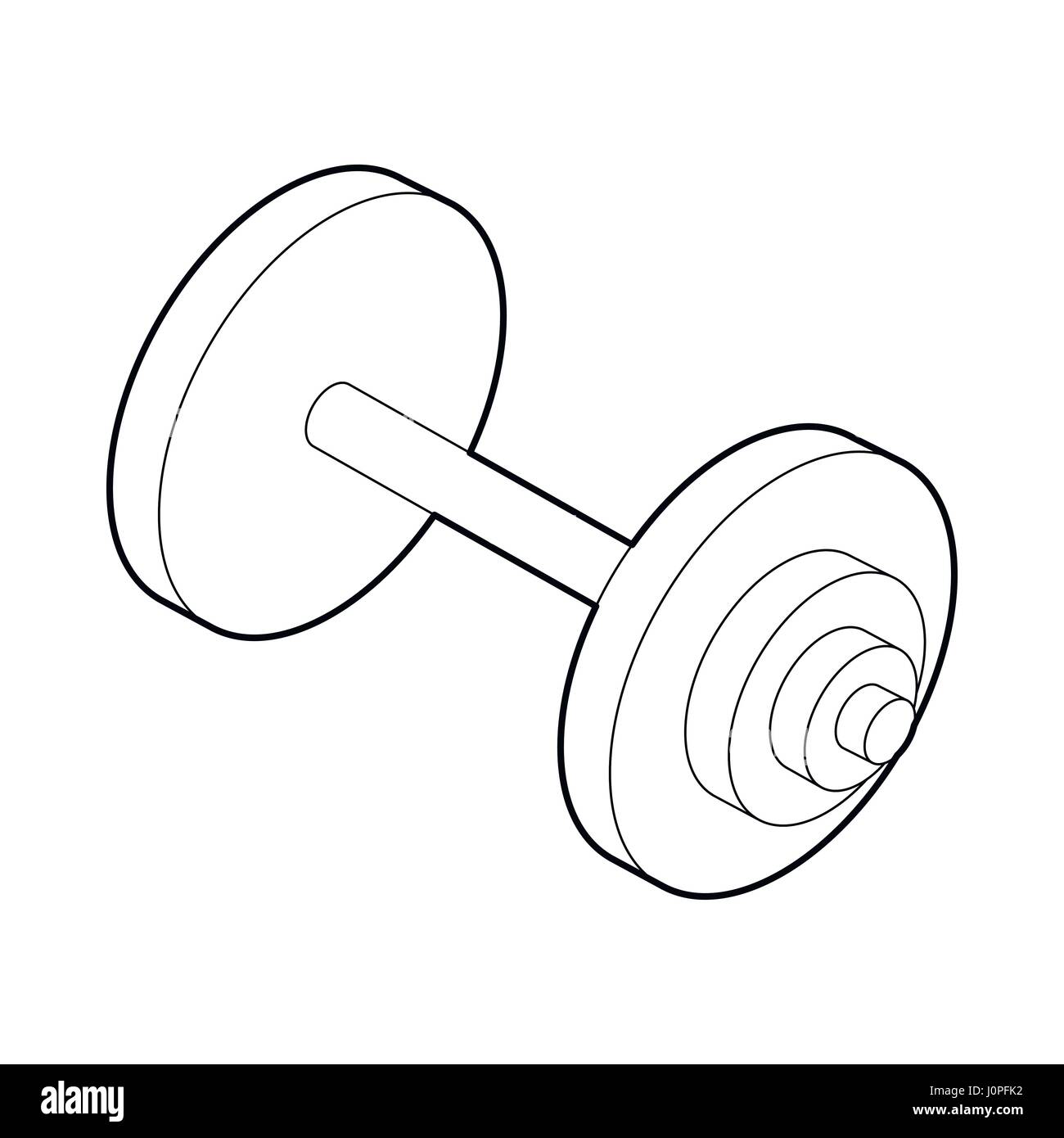 Barbell icon, outline style Stock Vector Image & Art - Alamy