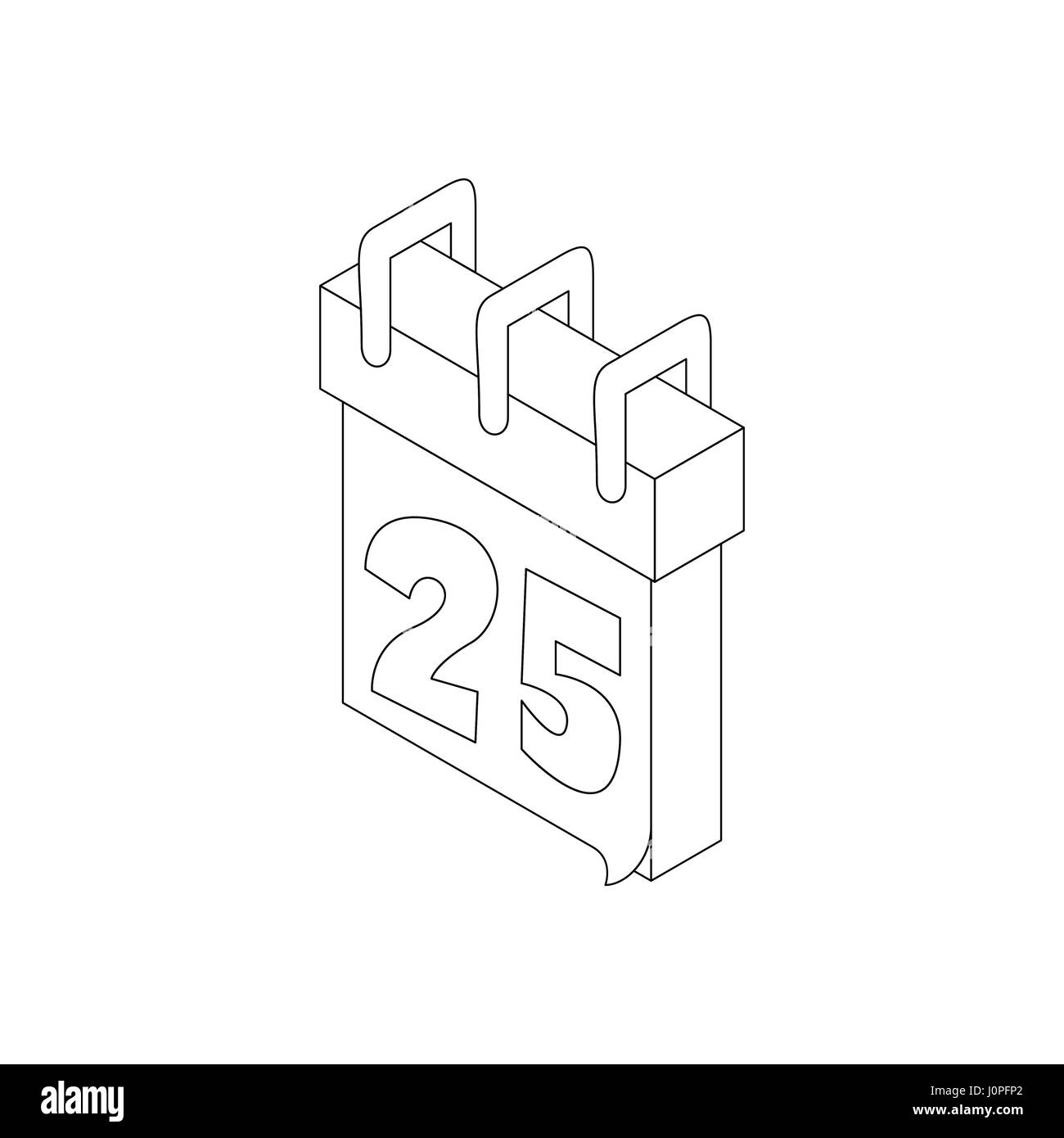 Paper december calender icon, outline style Stock Vector Image & Art ...