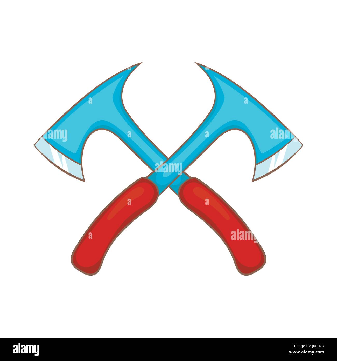 Two crossed axes icon, cartoon style Stock Vector Image & Art - Alamy