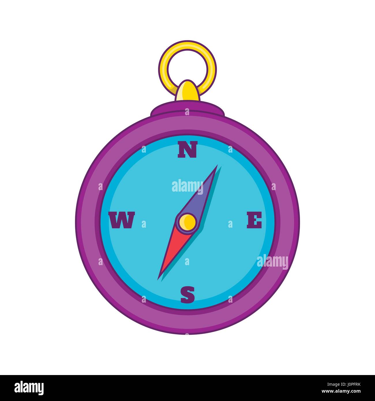 Compass icon in cartoon style Stock Vector Image & Art - Alamy