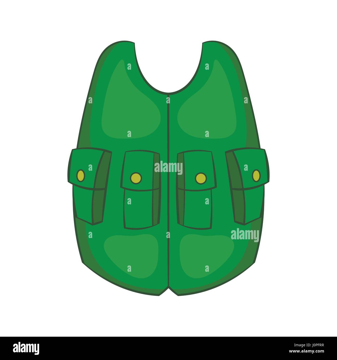 Green hunter vest icon, cartoon style Stock Vector Image & Art - Alamy