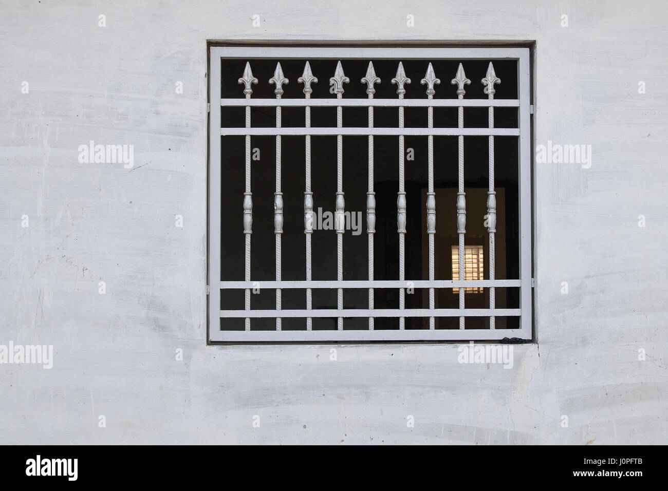 Window with rails Stock Photo - Alamy