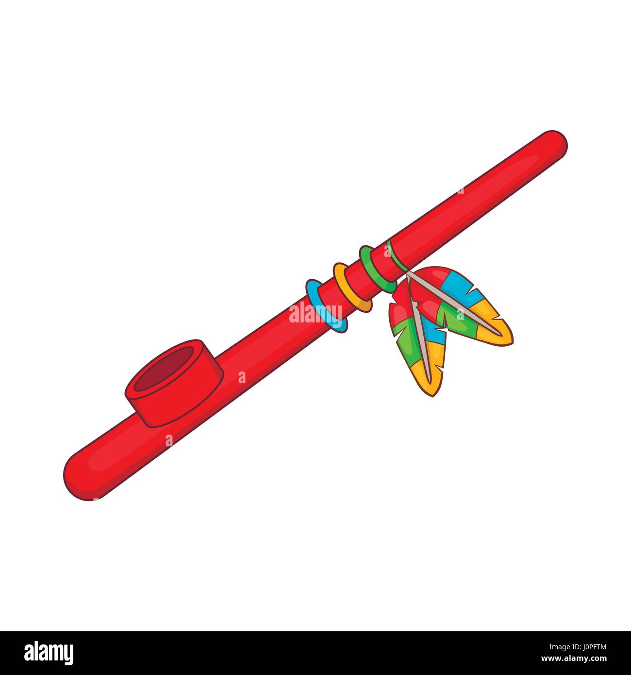 Indian peace pipe icon, cartoon style Stock Vector Image & Art - Alamy