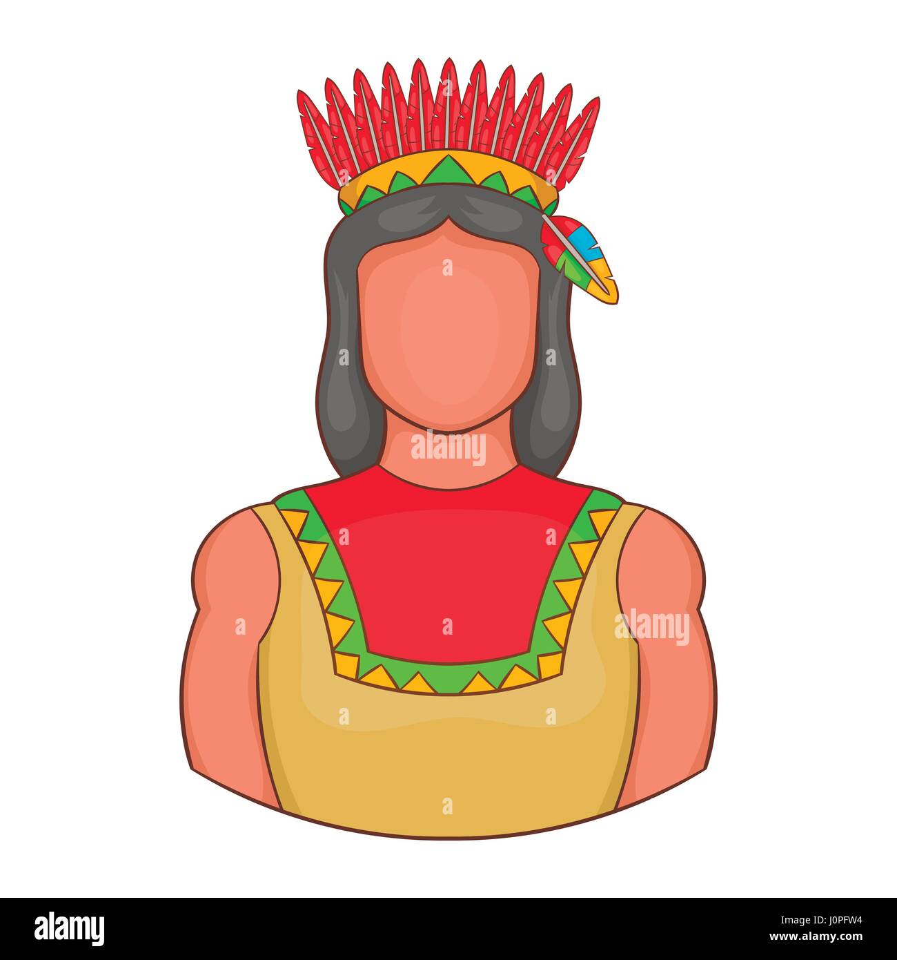 Cartoon native american man Stock Vector Images - Alamy