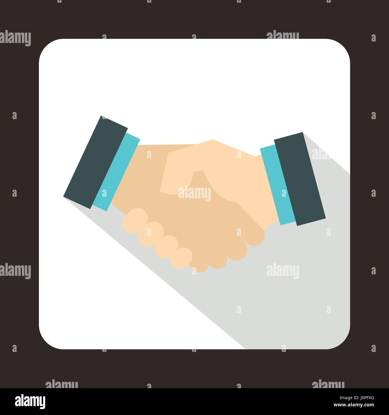 Business handshake icon, flat style Stock Vector Image & Art - Alamy