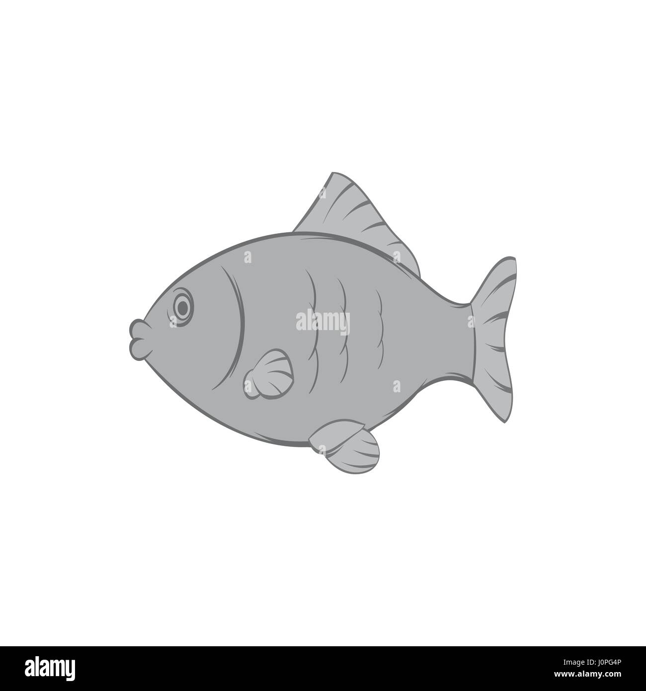Fish icon, black monochrome style Stock Vector Image & Art - Alamy