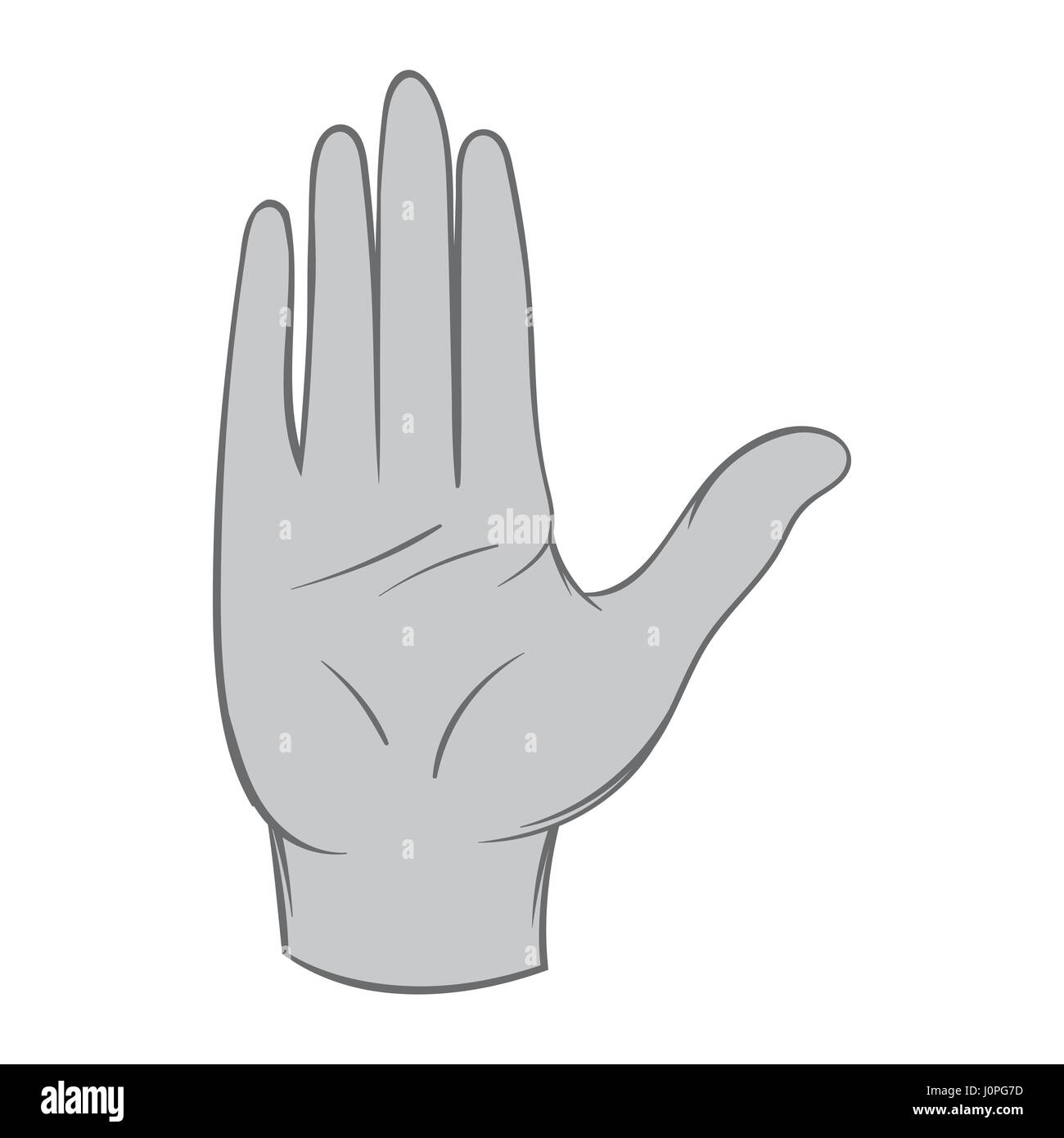 Open palm icon, black monochrome style Stock Vector Image & Art - Alamy