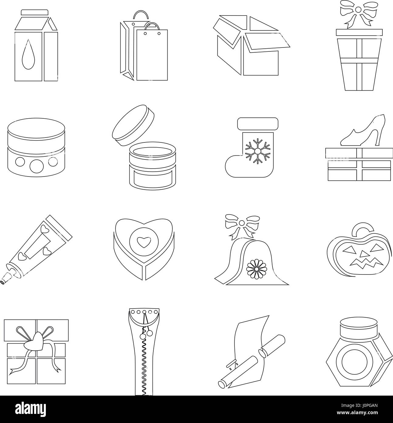 Packaging icons set, outline style Stock Vector Image & Art - Alamy