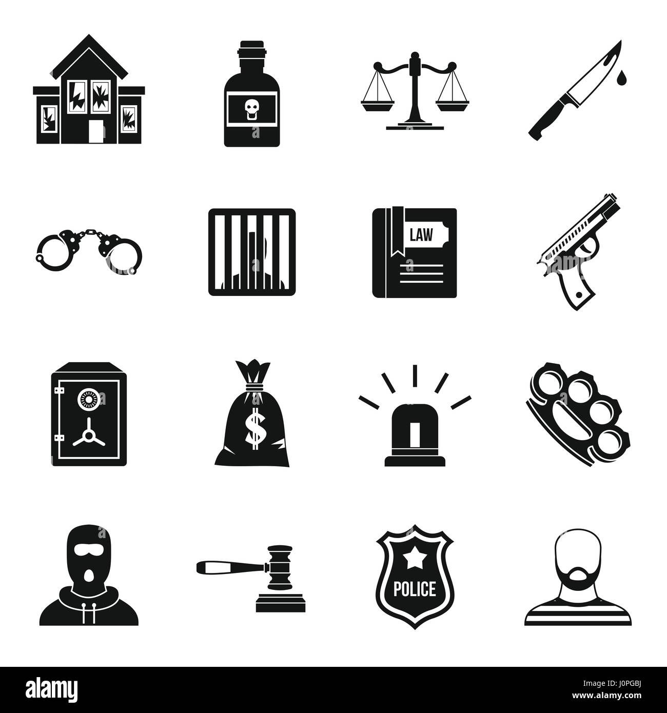 Crime and punishment icons set, simple style Stock Vector Image & Art ... Crime and punishment icons set, simple style Stock Vector Image & Art ...