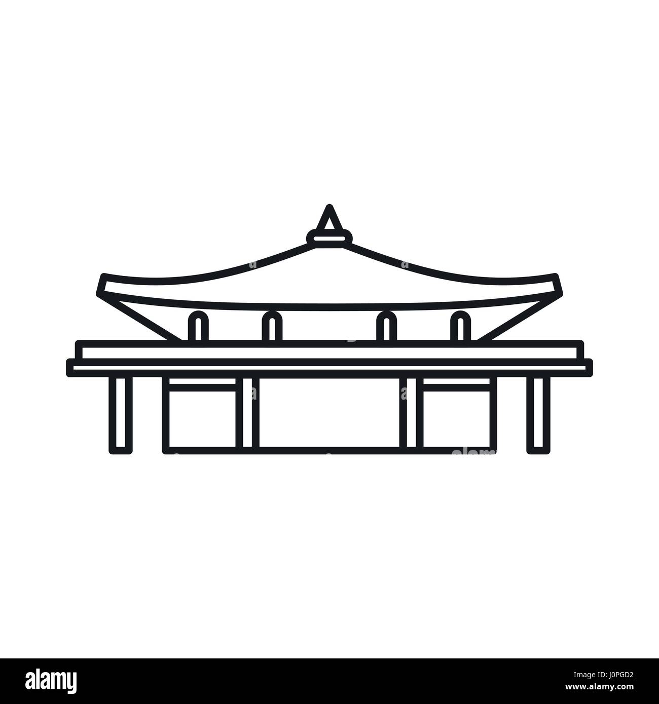 Asian pagoda icon, outline style Stock Vector Image & Art - Alamy