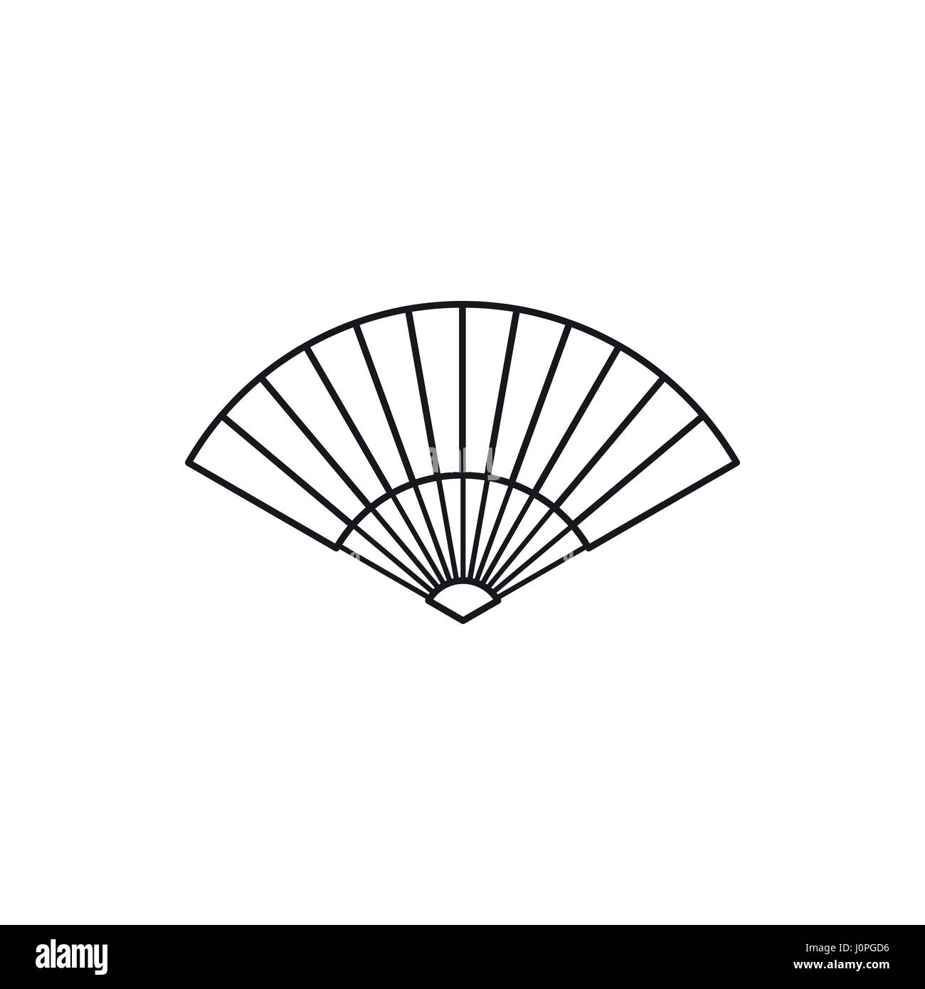 Japanese fan icon, outline style Stock Vector Image & Art - Alamy
