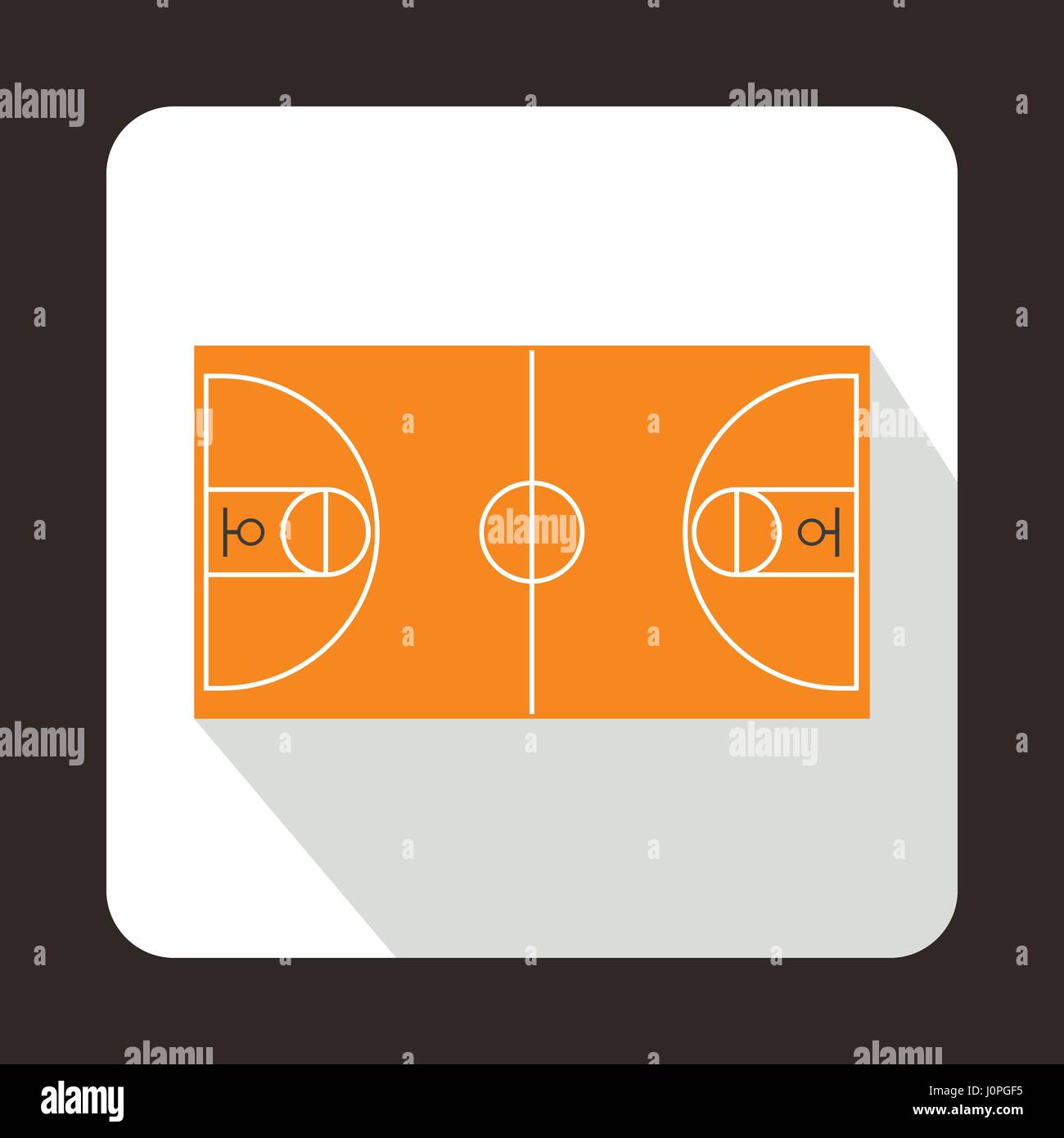 Basketball playground icon, flat style Stock Vector Image & Art - Alamy