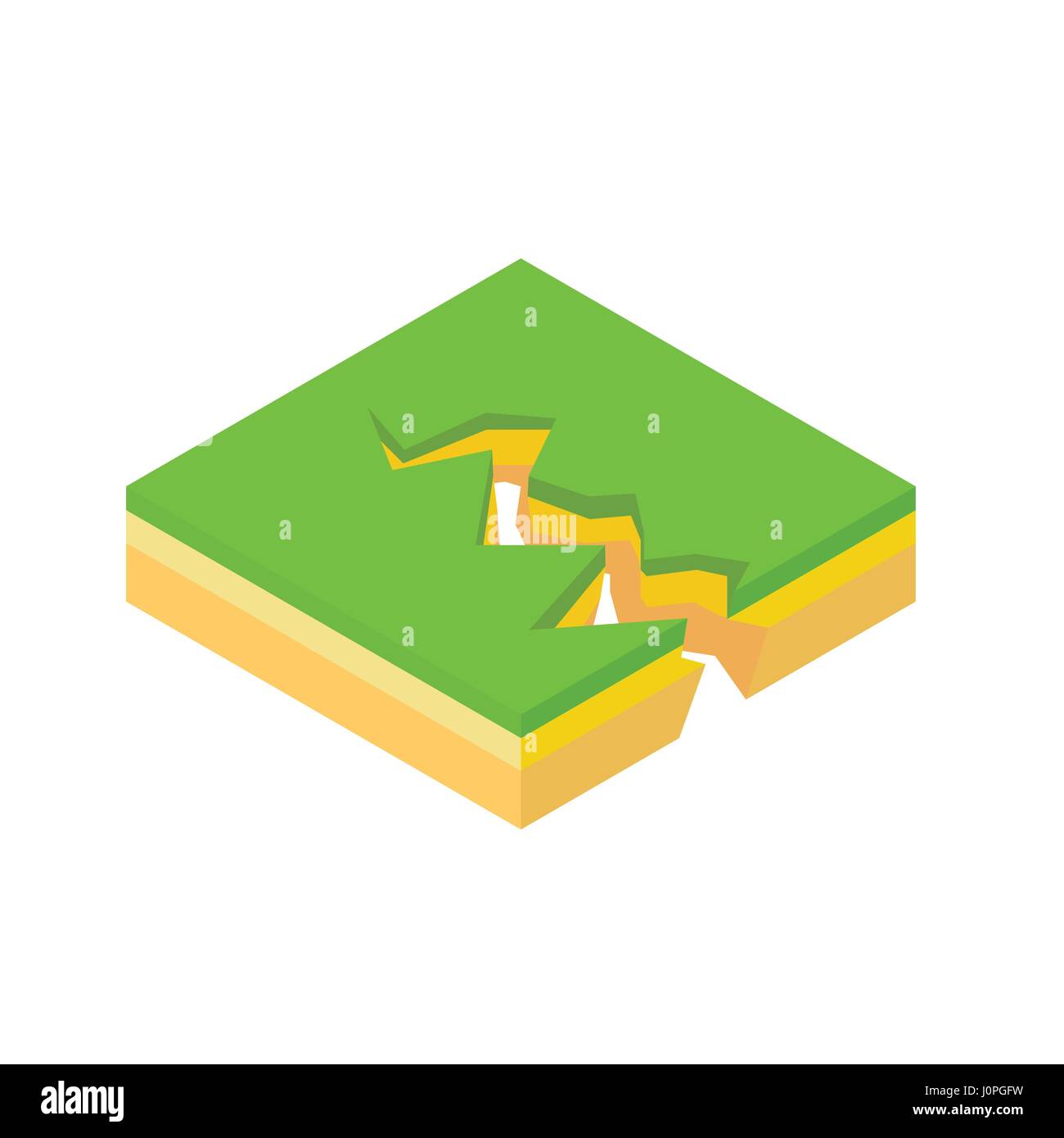 Earth crack icon in cartoon style Stock Vector Image & Art - Alamy