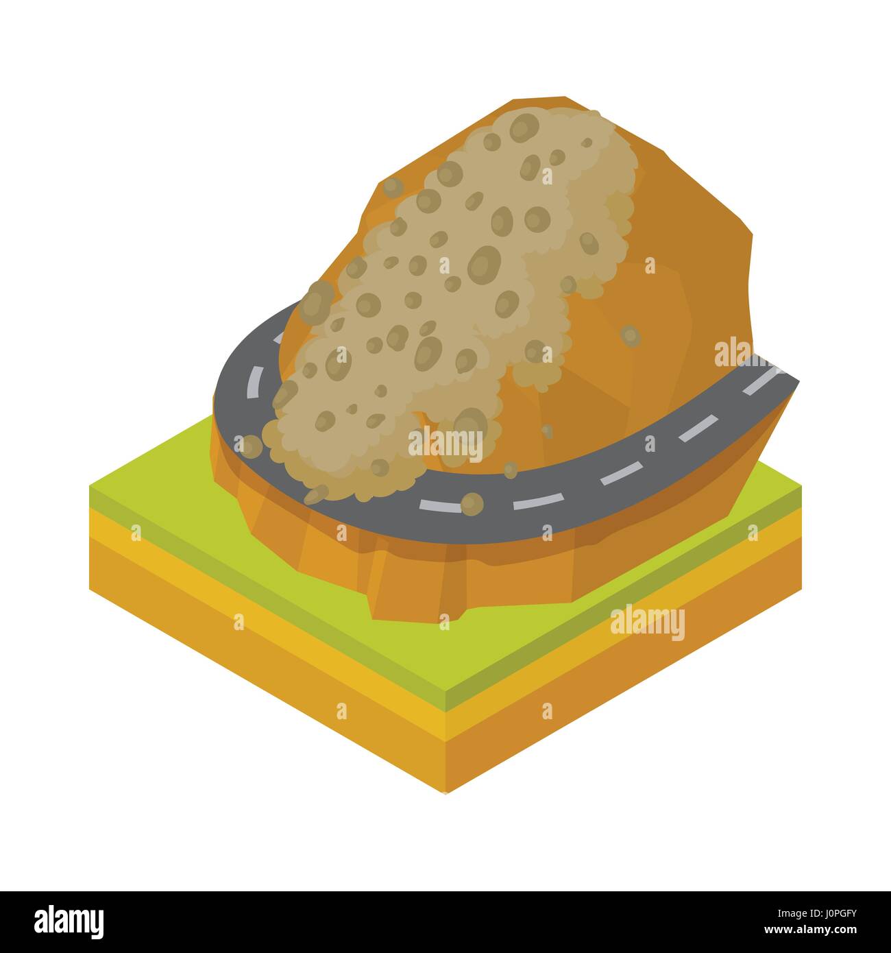 Rockfall icon in cartoon style Stock Vector Image & Art - Alamy