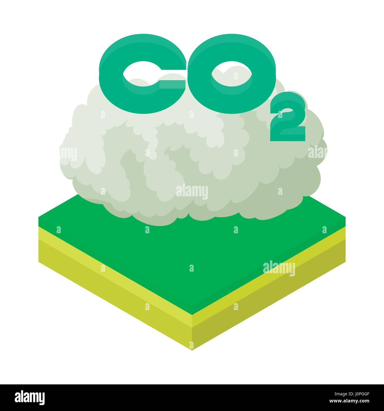 Dioxide co2 icon cartoon style Cut Out Stock Images & Pictures - Alamy