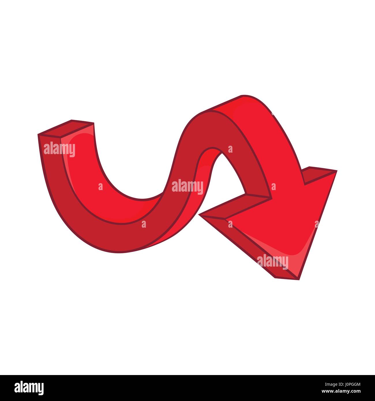 Curved arrow icon, cartoon style Stock Vector Image & Art - Alamy