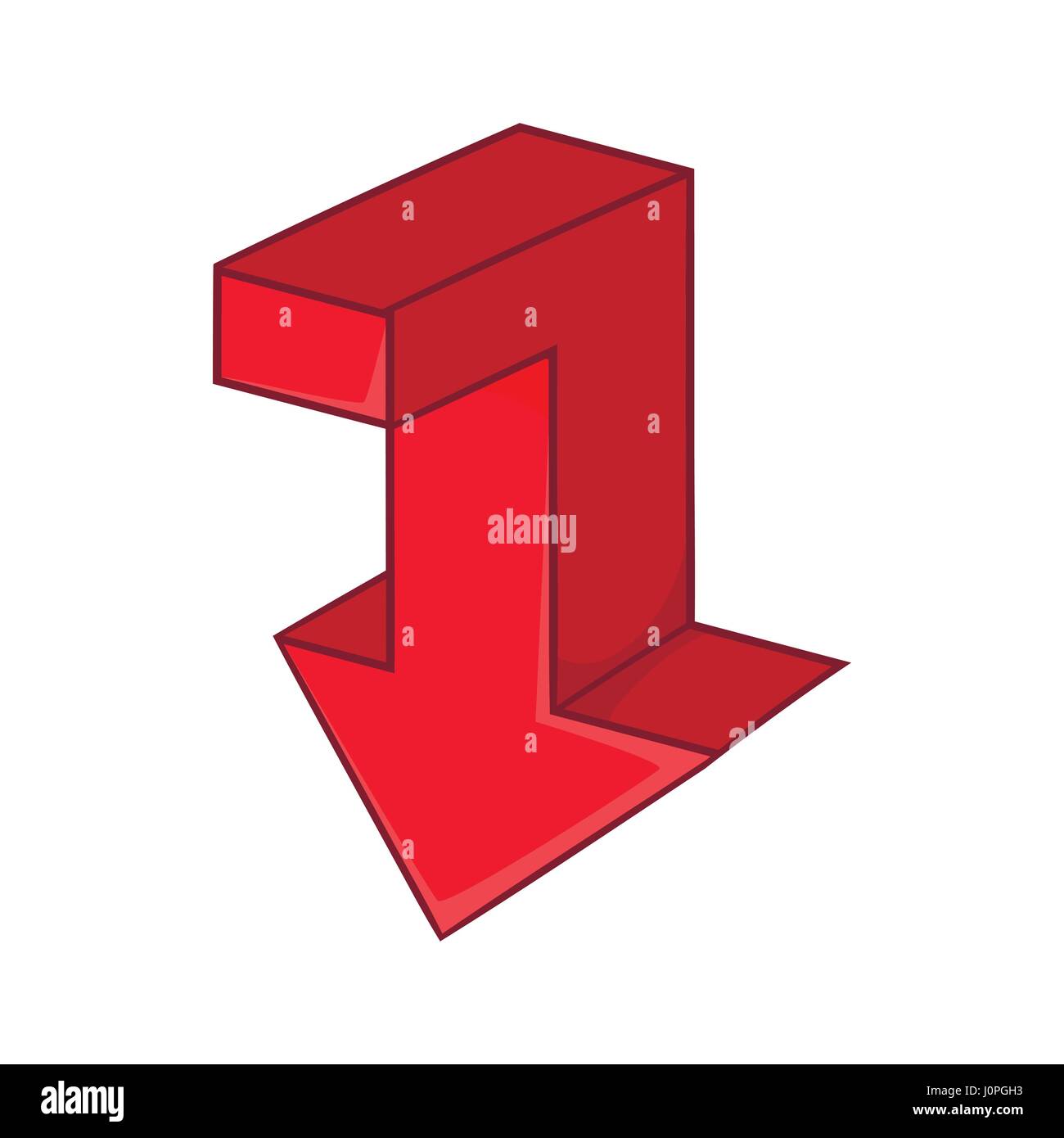 Red arrow icon in cartoon style Stock Vector Image & Art - Alamy