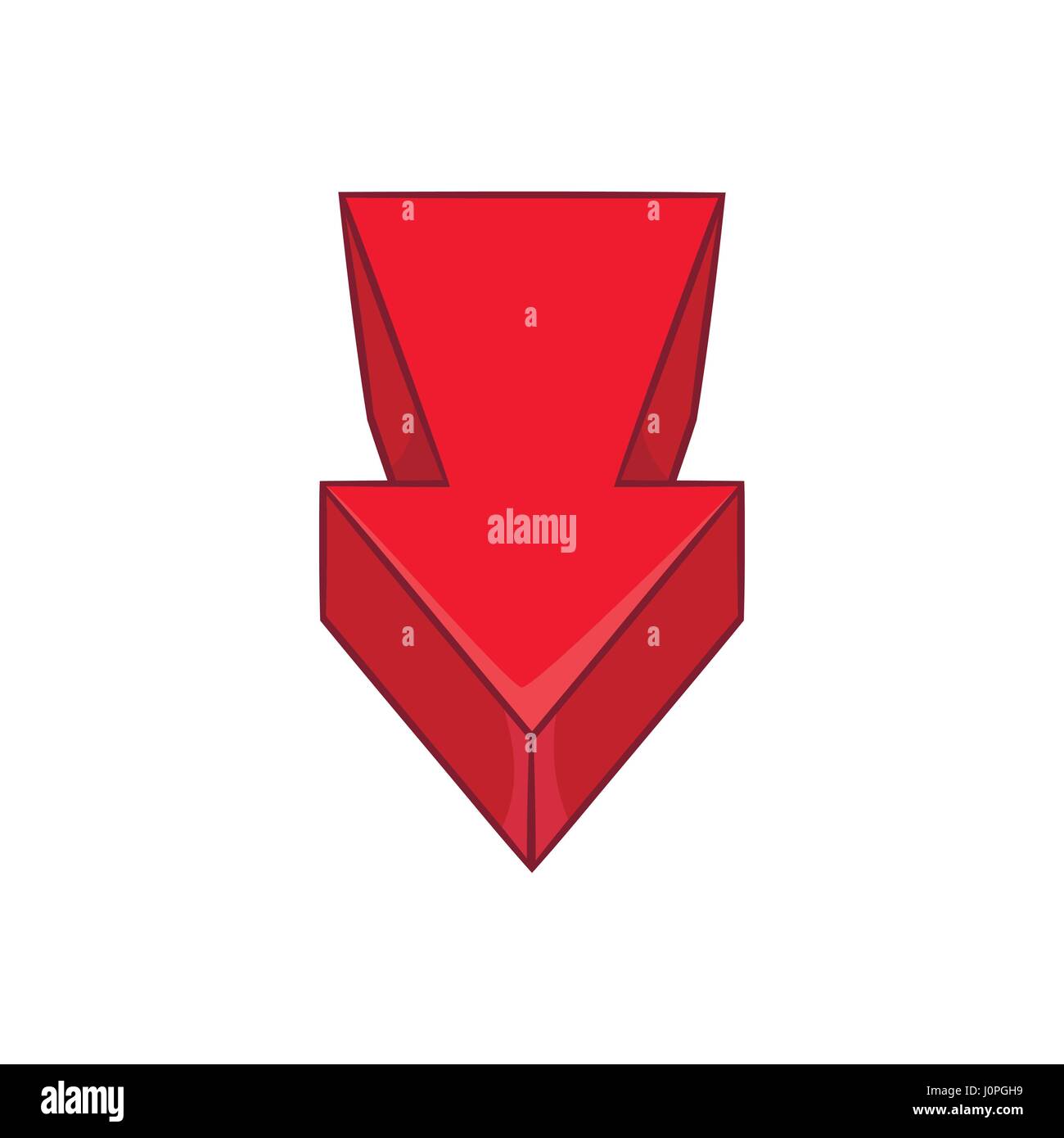 Red arrow icon in cartoon style Stock Vector Image & Art - Alamy