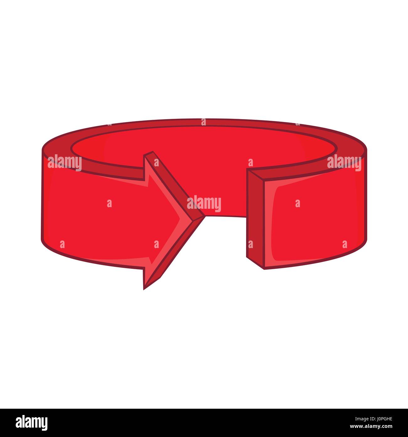 Red curved arrow down icon Cut Out Stock Images & Pictures - Alamy