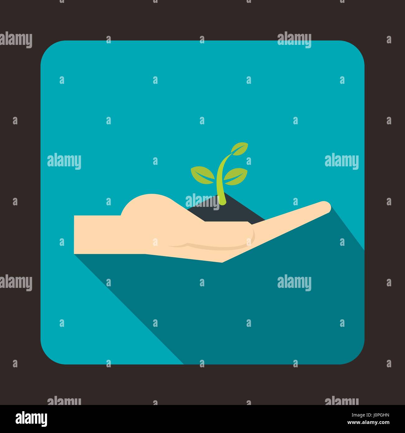 Hand holding healthy soil Stock Vector Images - Alamy